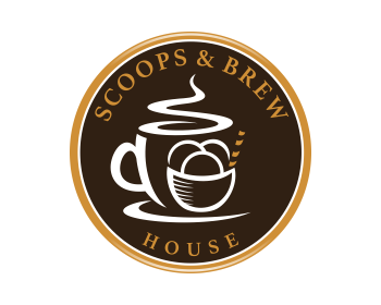 scoops-and-brew-house - Logo Designs By Anton_WK
